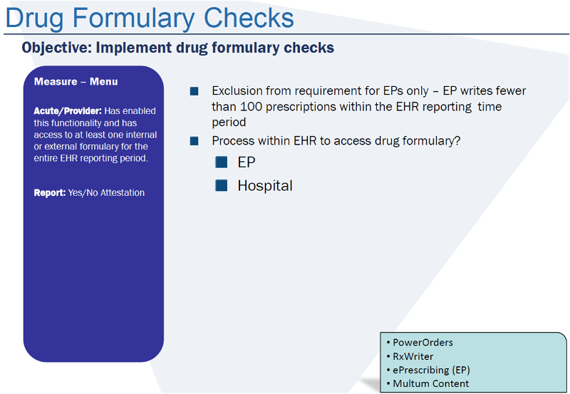 Drug Formulary Checks